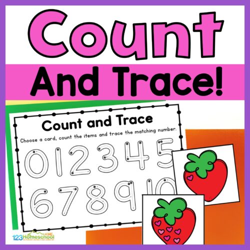 Count and Trace - Practice Writing Numbers 1-10