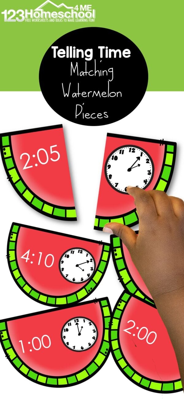 Free Spring Clock Matching - Telling Time Practice Activities for 2nd Grade