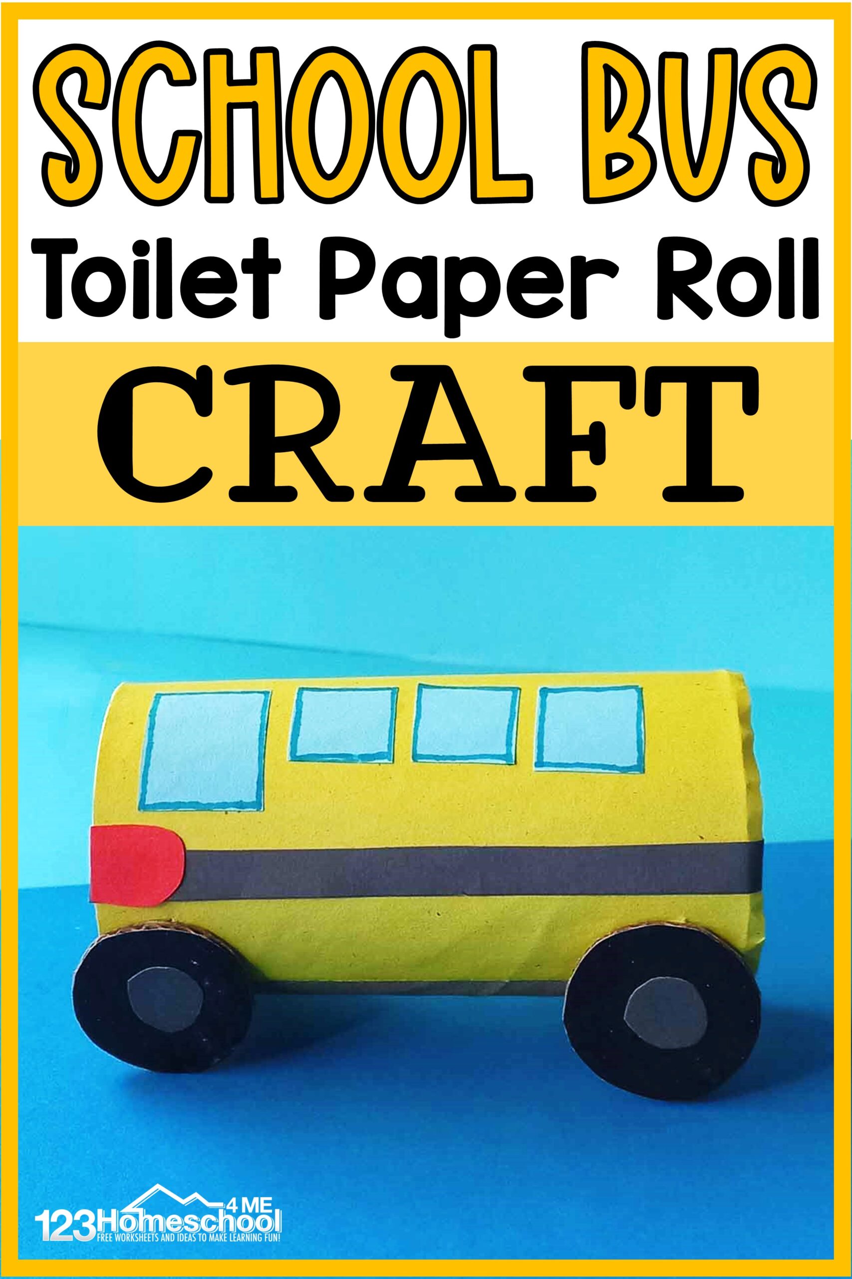 School Bus Toilet Paper Roll Craft for Back to School