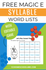 Magic E Syllable Word Lists (Free Printable)
