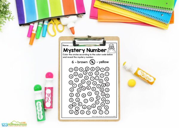 Dot Marker Number Recognition Worksheets - FREE Printables