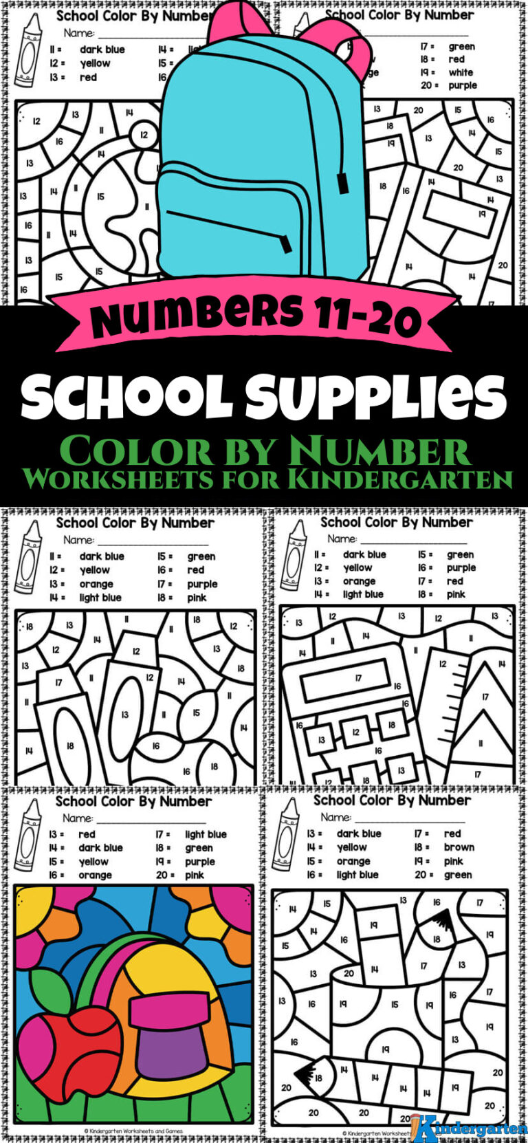 TONS of Free Color by Code Printables - Number, Letter, Addition, Sight ...