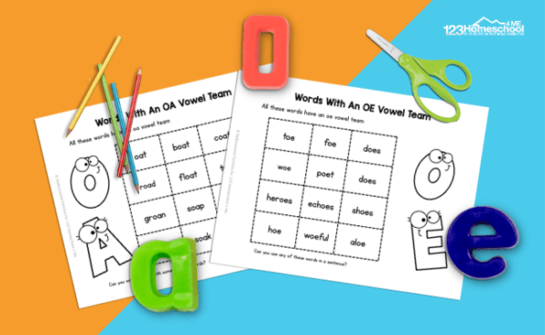 Vowel Team Syllable Word Lists (Free Printable)