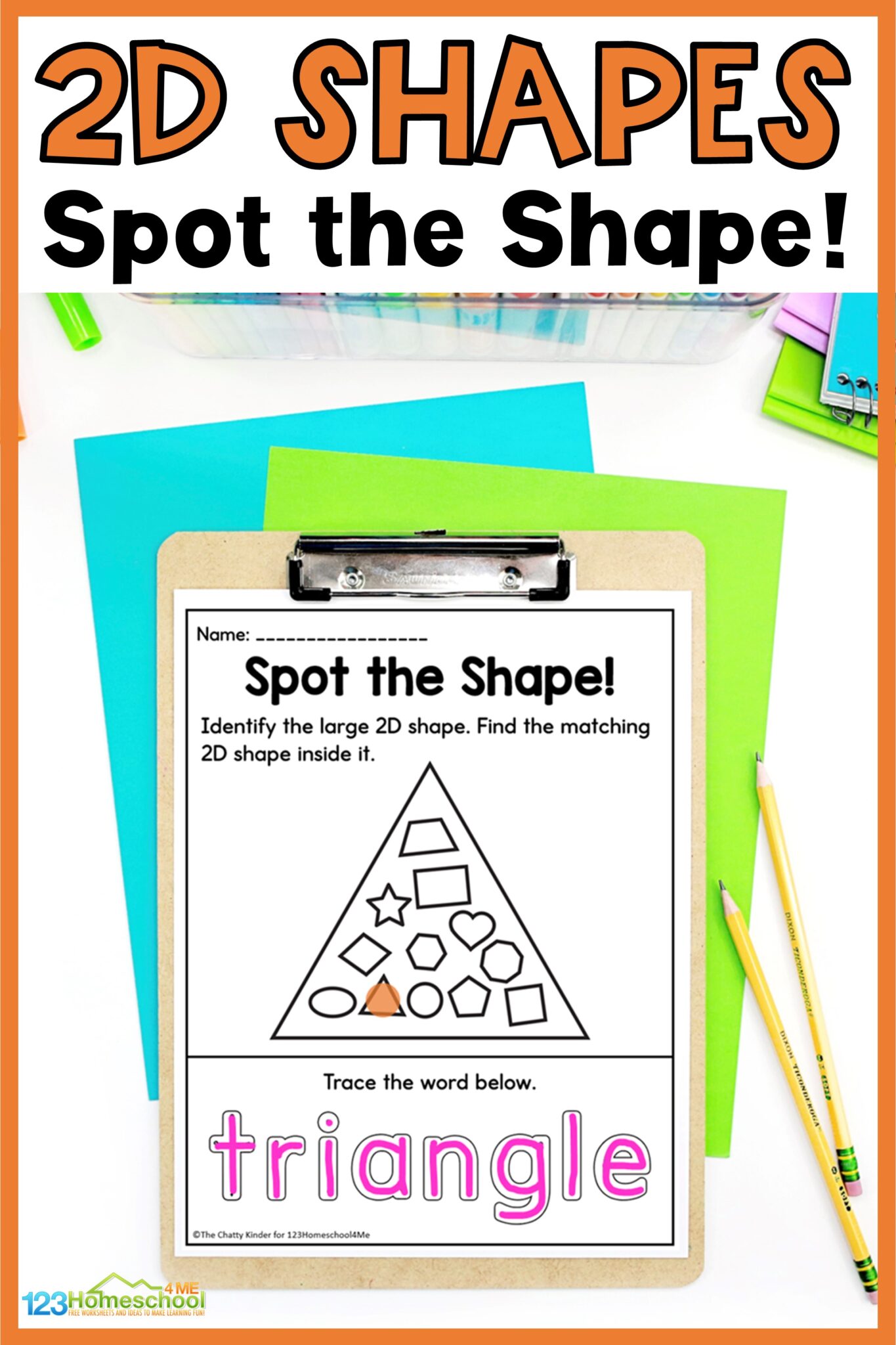 Spot the Shape - FREE Printable 2d Shape Worksheets