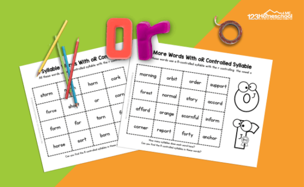R-Controlled Syllable Word Lists (Free Printable)