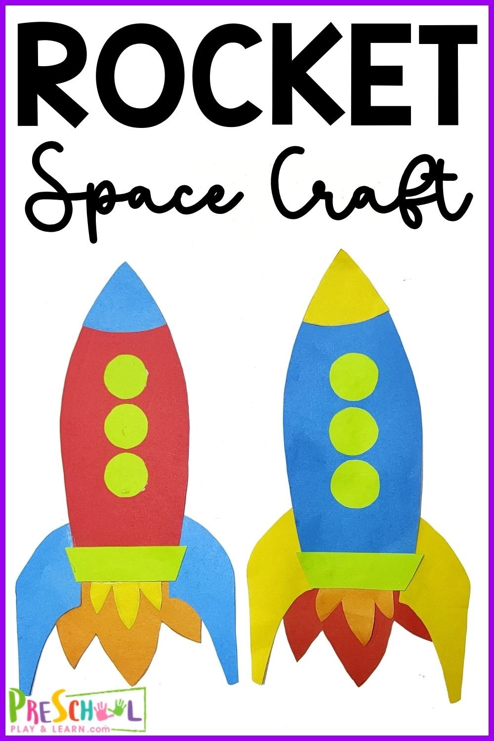Simple and Fun DIY Rocket Space Craft for Kids (with FREE Template)