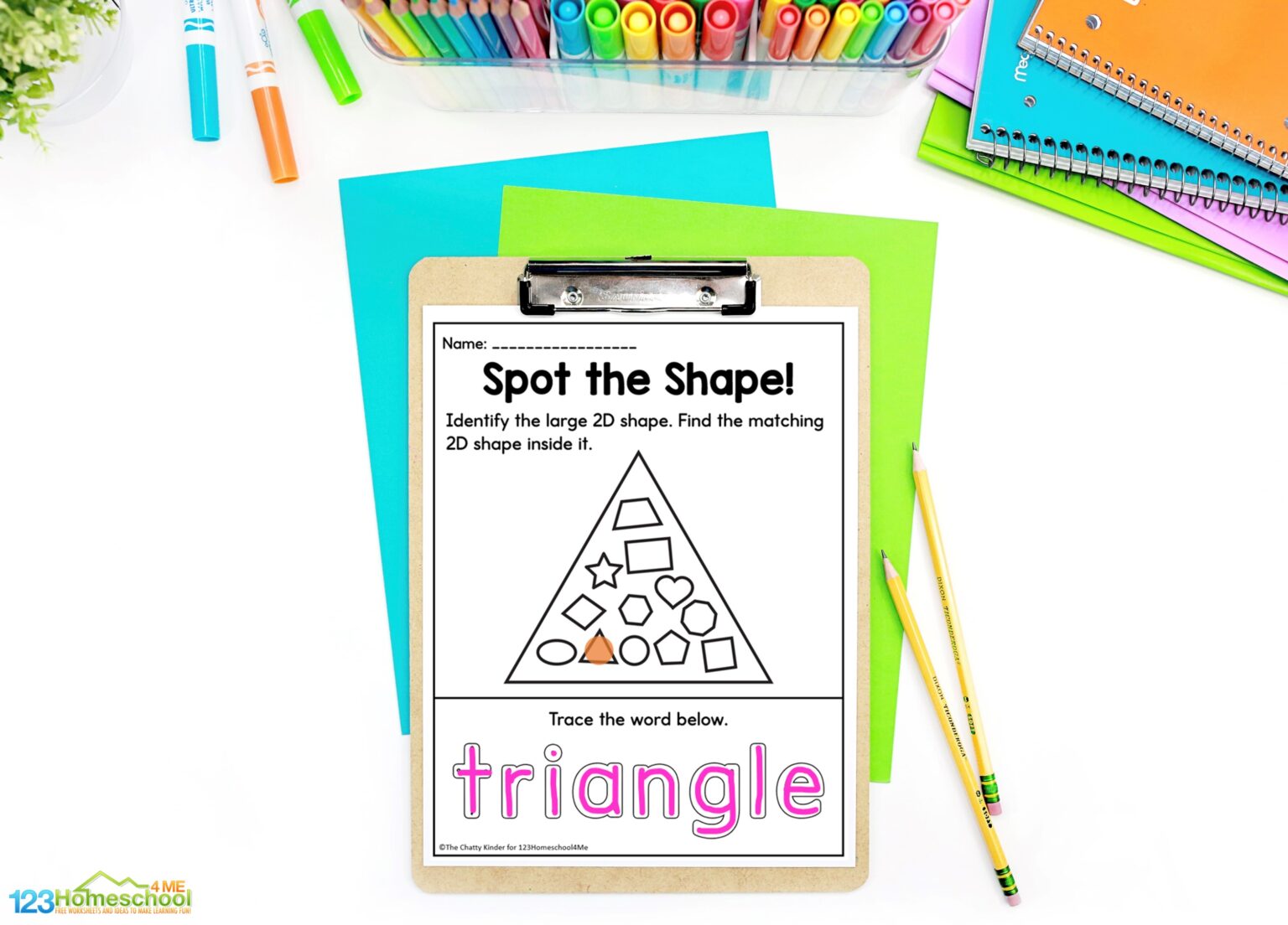 Spot the Shape - FREE Printable 2d Shape Worksheets