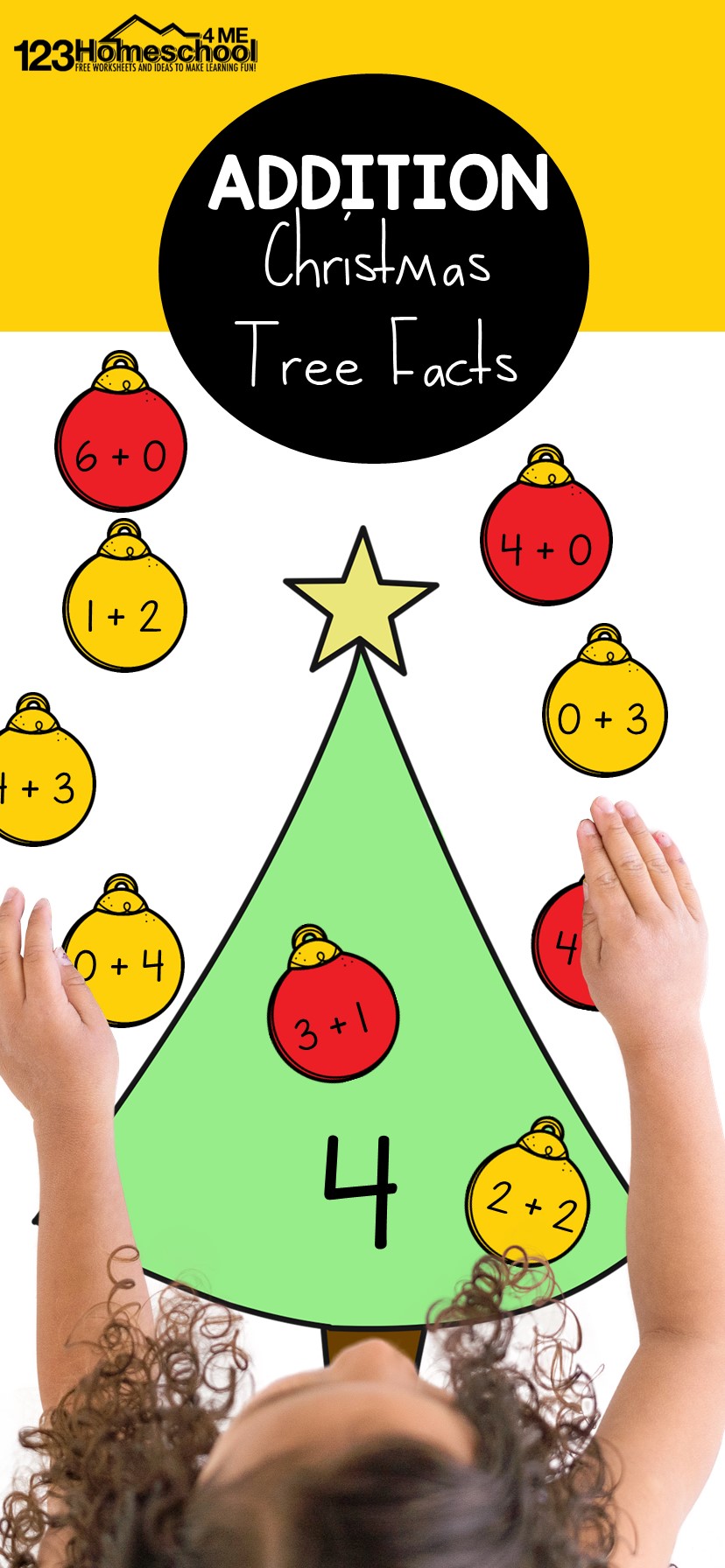 FREE Printable Christmas Addition Math Craft Activity