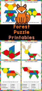 FREE Printable Forest Pattern Block Mats Templates - Shapes Activity!