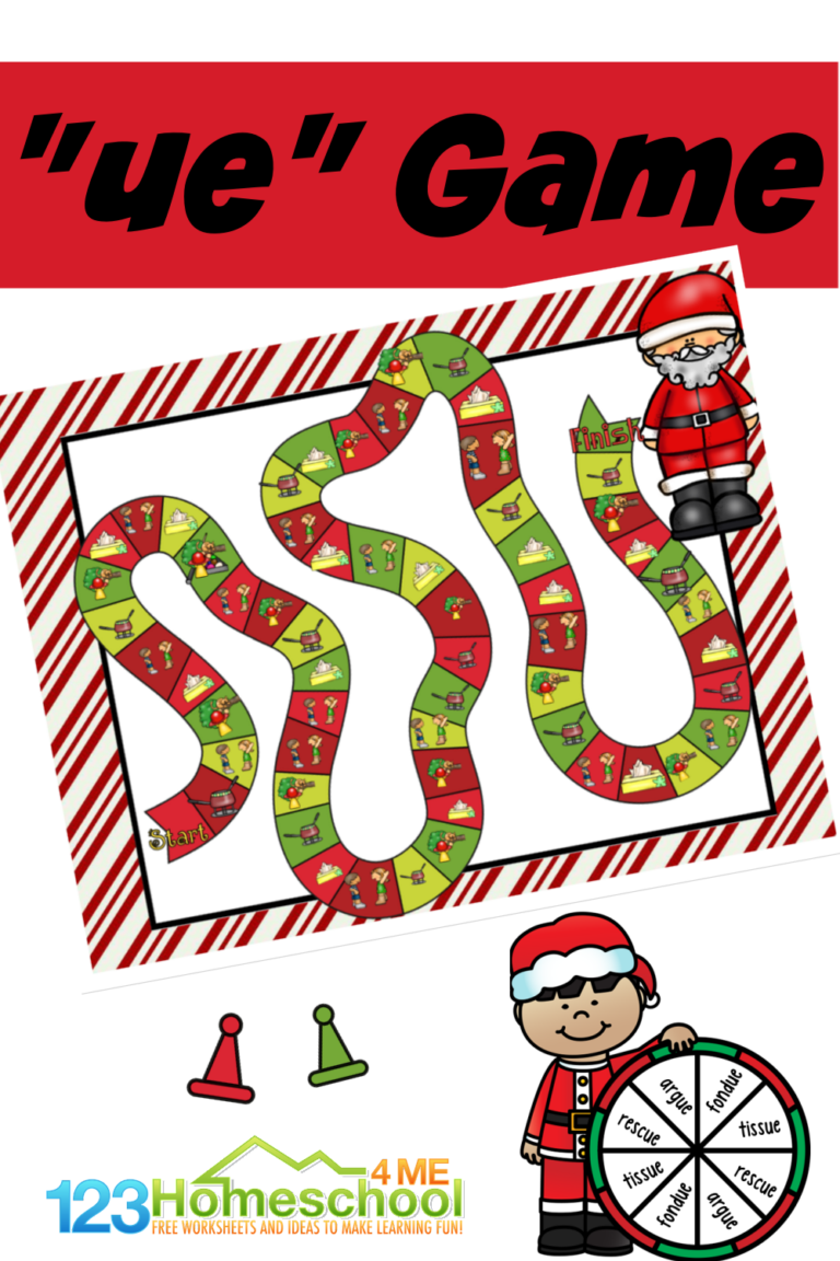 FREE Christmas Vowel Team Game with Phonics EU Words