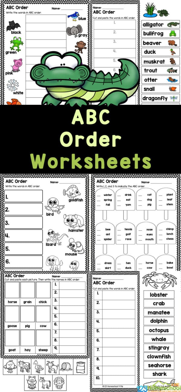 ABC Order Worksheets - FREE Alphabet Printables!