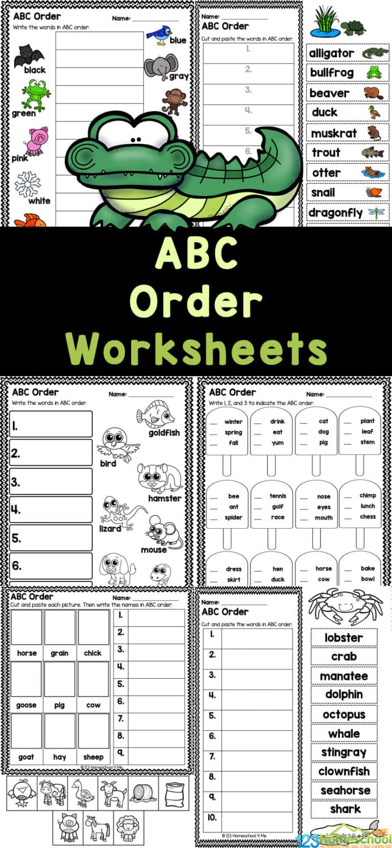 ABC Order Worksheets - FREE Alphabet Printables!