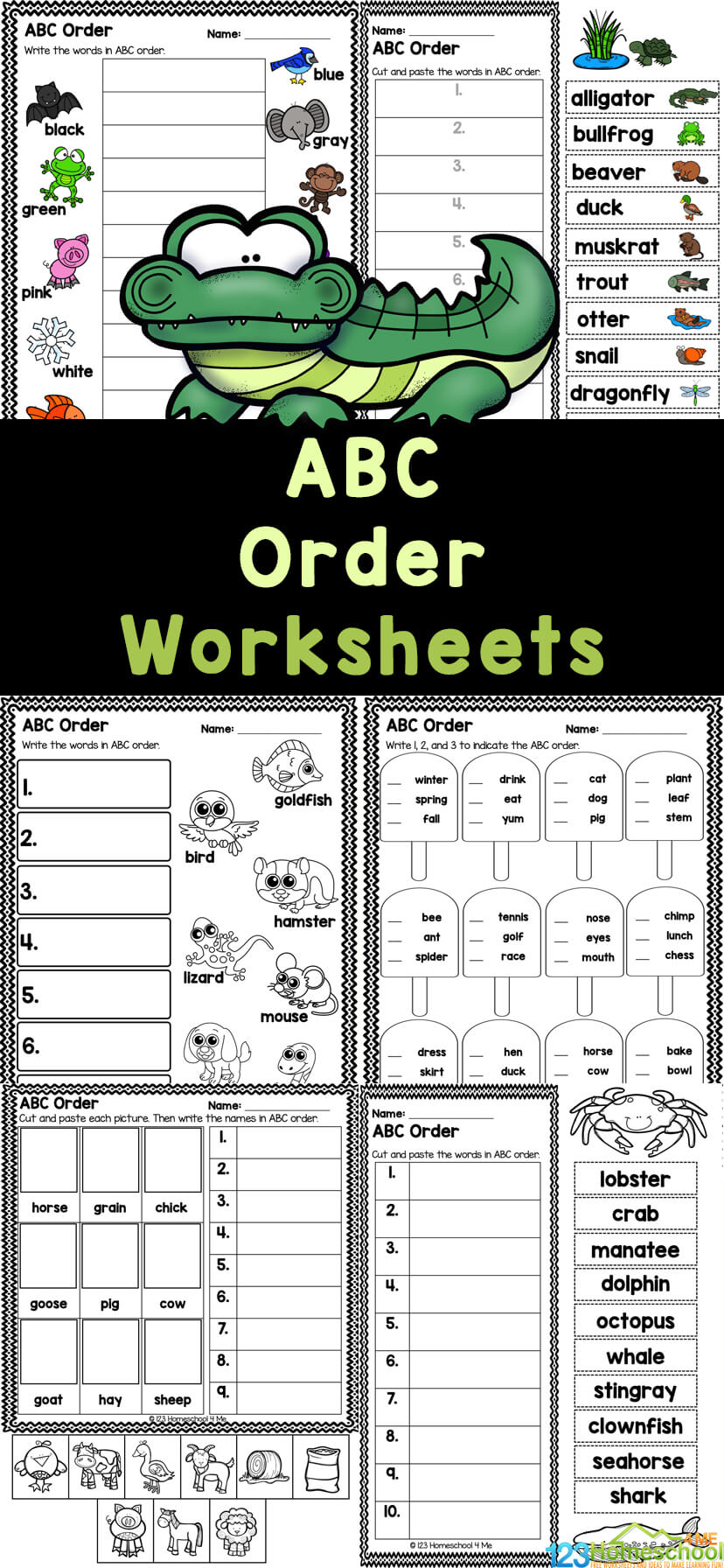 ABC Order Worksheets - FREE Alphabet Printables!