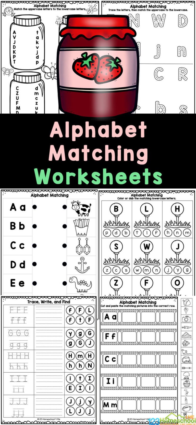 Kindergarten Match the Shapes Worksheets - Free Printable