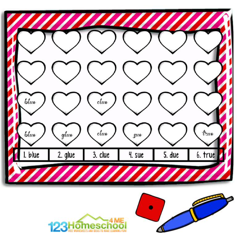 ue Phonics Sound - Free Printable Vowel Teams Game