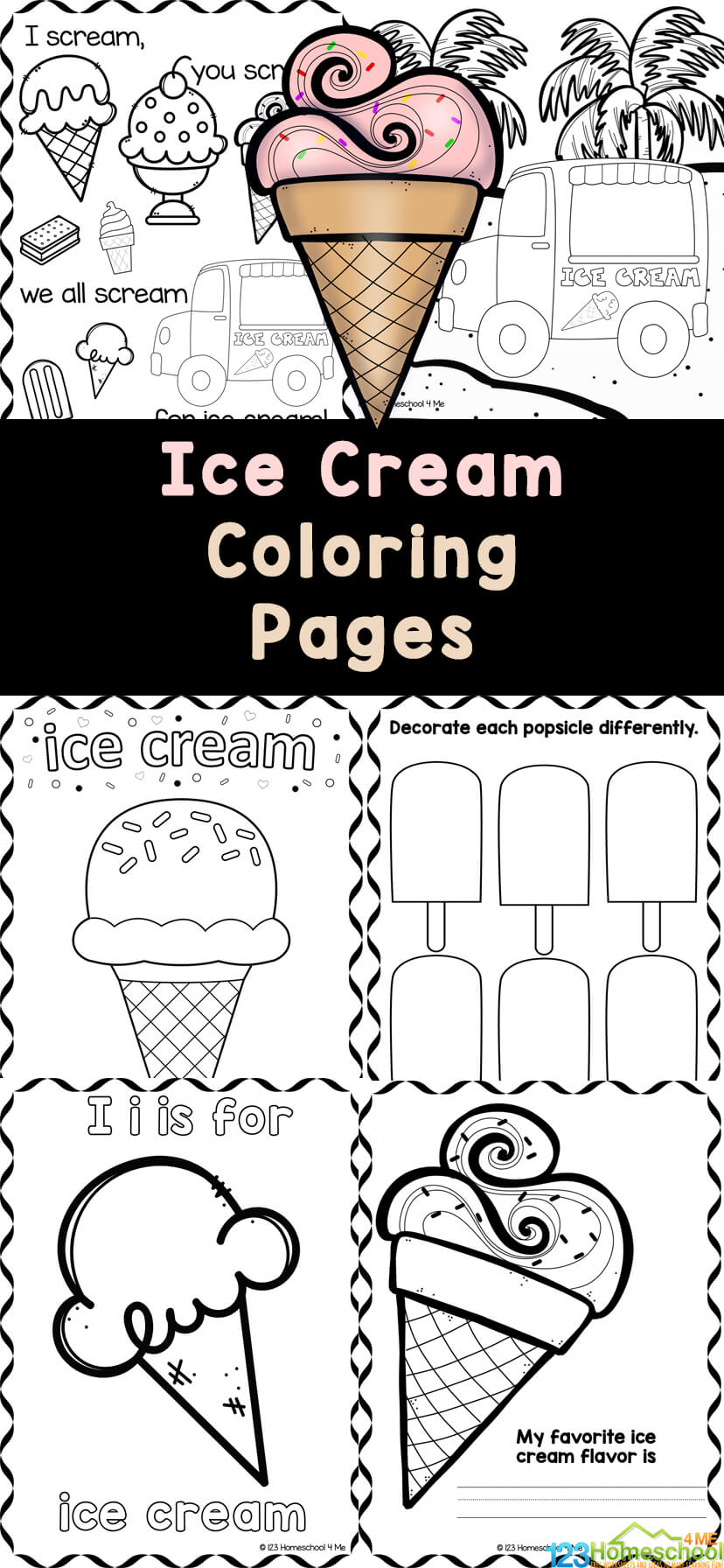 🍧 FREE Printable Ice Cream Coloring Pages for Kids