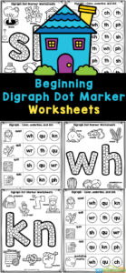 FREE Printable Consonant Digraphs Ch, Sh and Th Worksheets
