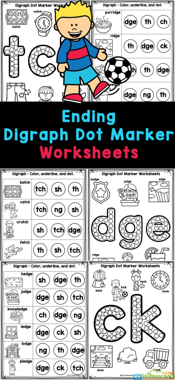 FREE Printable SH Sound Words Digraph Worksheets