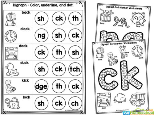 Free Printable Ending Sounds Digraph Worksheets With Pictures