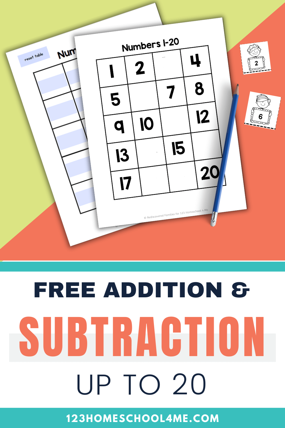Free 1-20 Number Chart Activities and Games For Young Learners