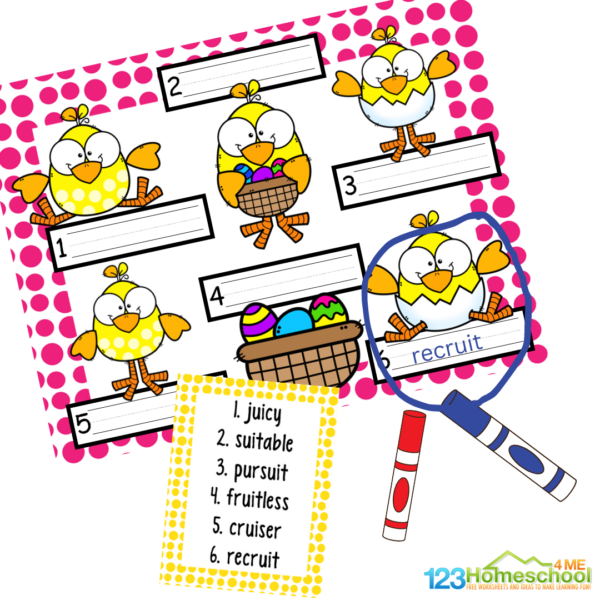 Vowel Team Game - Free Printable UI Sound Activity for 1st Graders