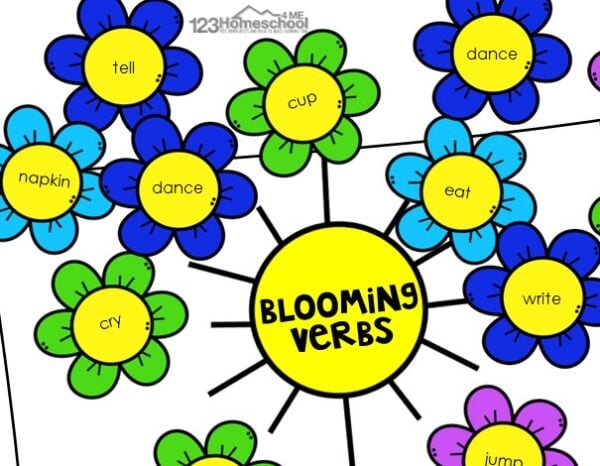 FREE Printable Flower Verb Craft - Fun Activities for Teaching Verbs