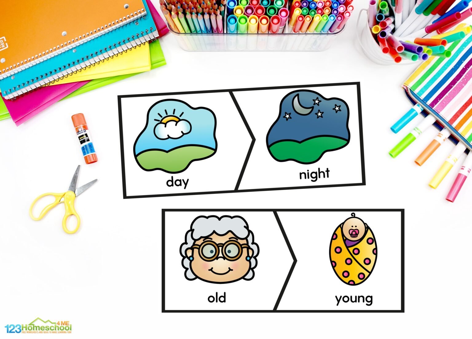 FREE Opposites Worksheets and Activity for Preschool and Kindergarten