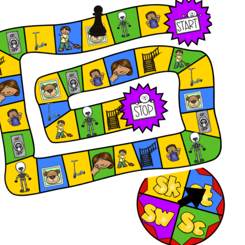 FREE Printable S Blends Speech Therapy Game
