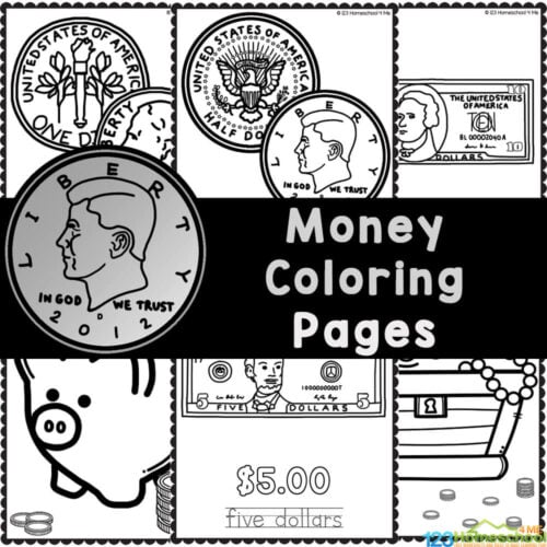 FREE Printable Money Coloring Pages