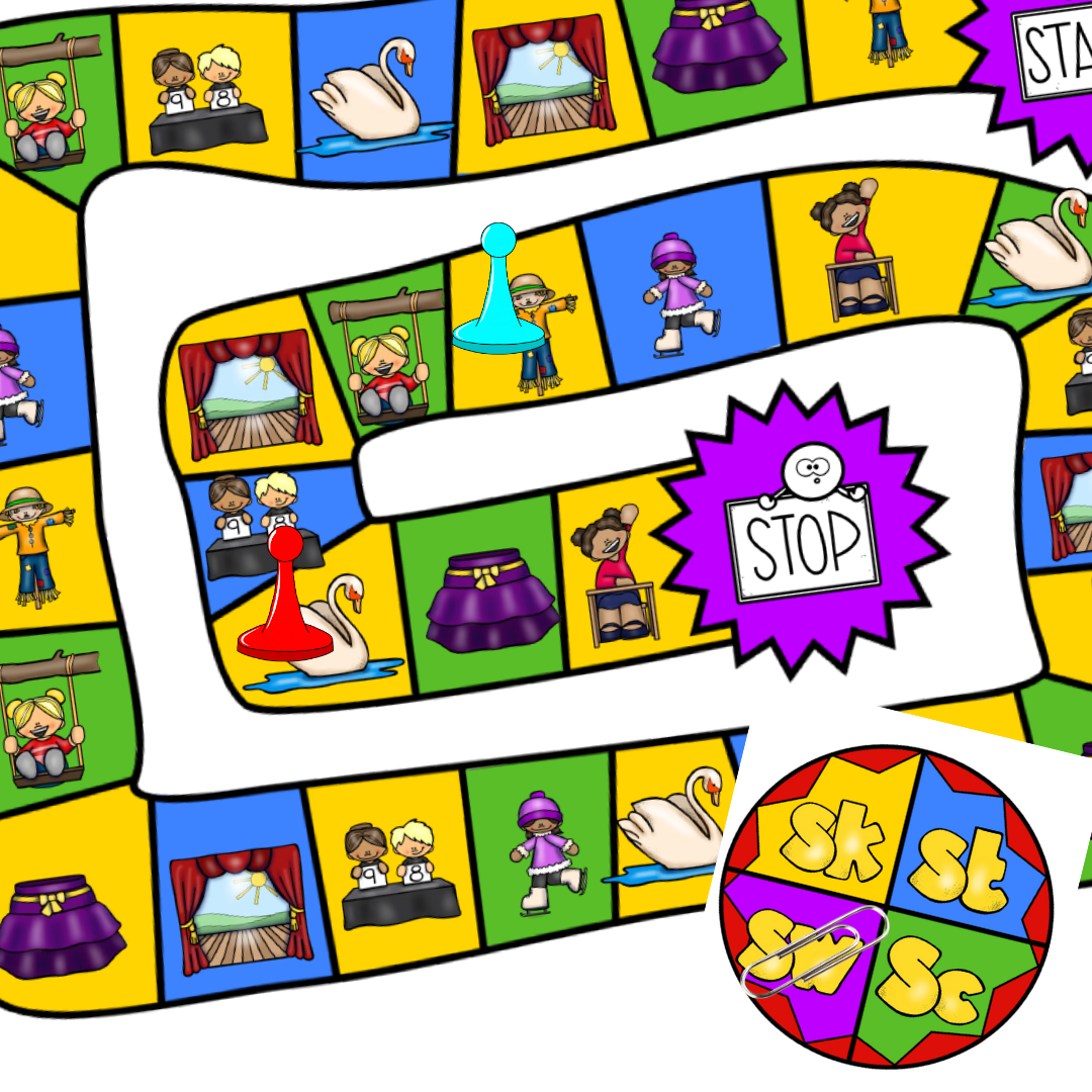 FREE Printable S Blends Speech Therapy Game