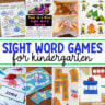 50+ FREE Printable Kindergarten Sight Word Games and Activities