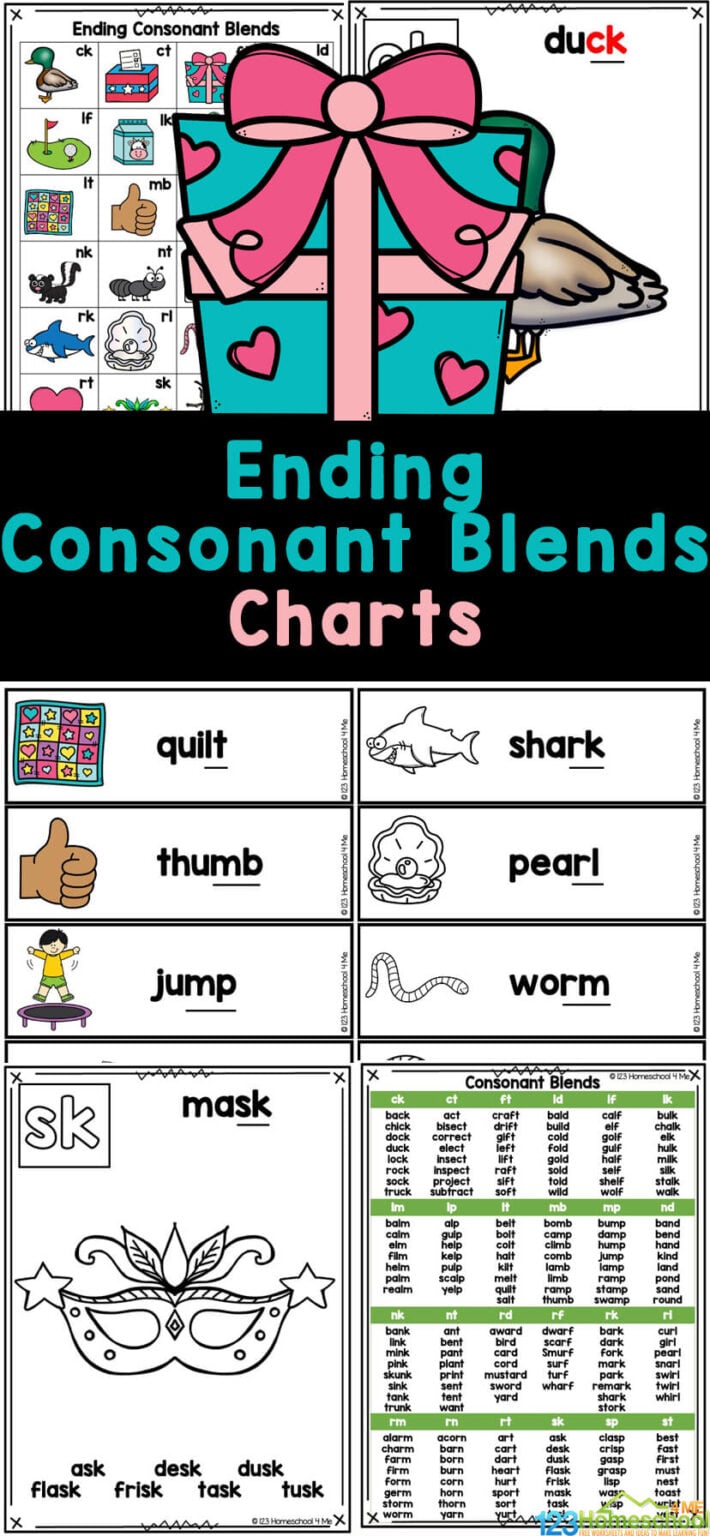 Free Printable Blends Flashcards