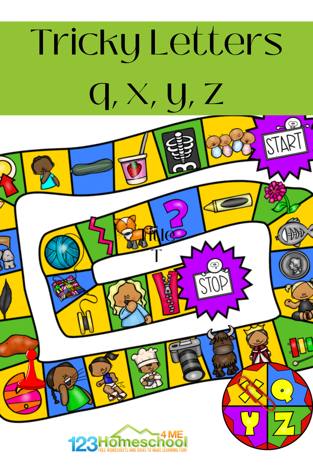 Free Phonics Game - Learning the Sound of Letters Q, X, Y, and Z