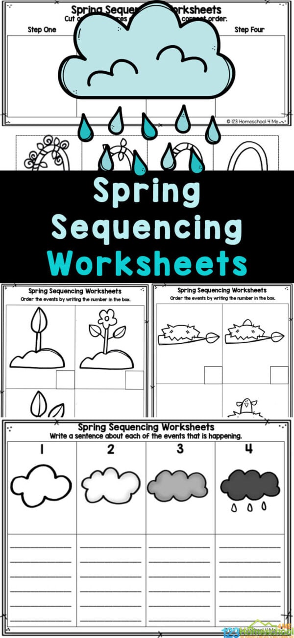 Spring Sequencing Worksheets for Preschoolers (Free Printables)