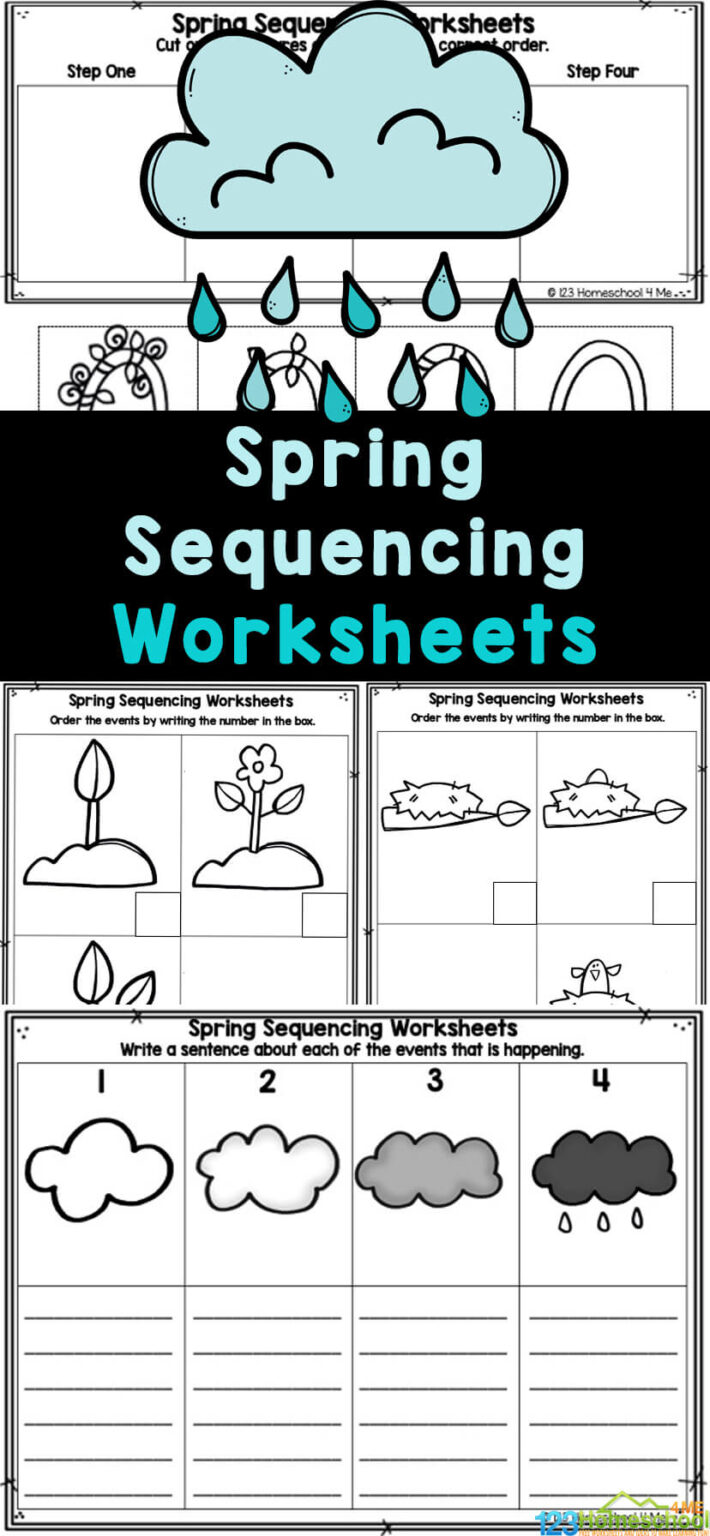 Spring Sequencing Worksheets for Preschoolers (Free Printables)
