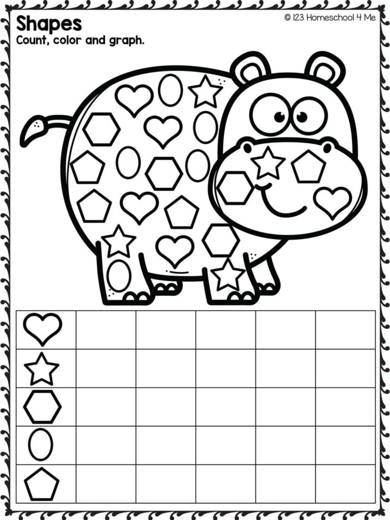 FREE Printable Shape Tracing & Recognition Worksheets for Kindergarten
