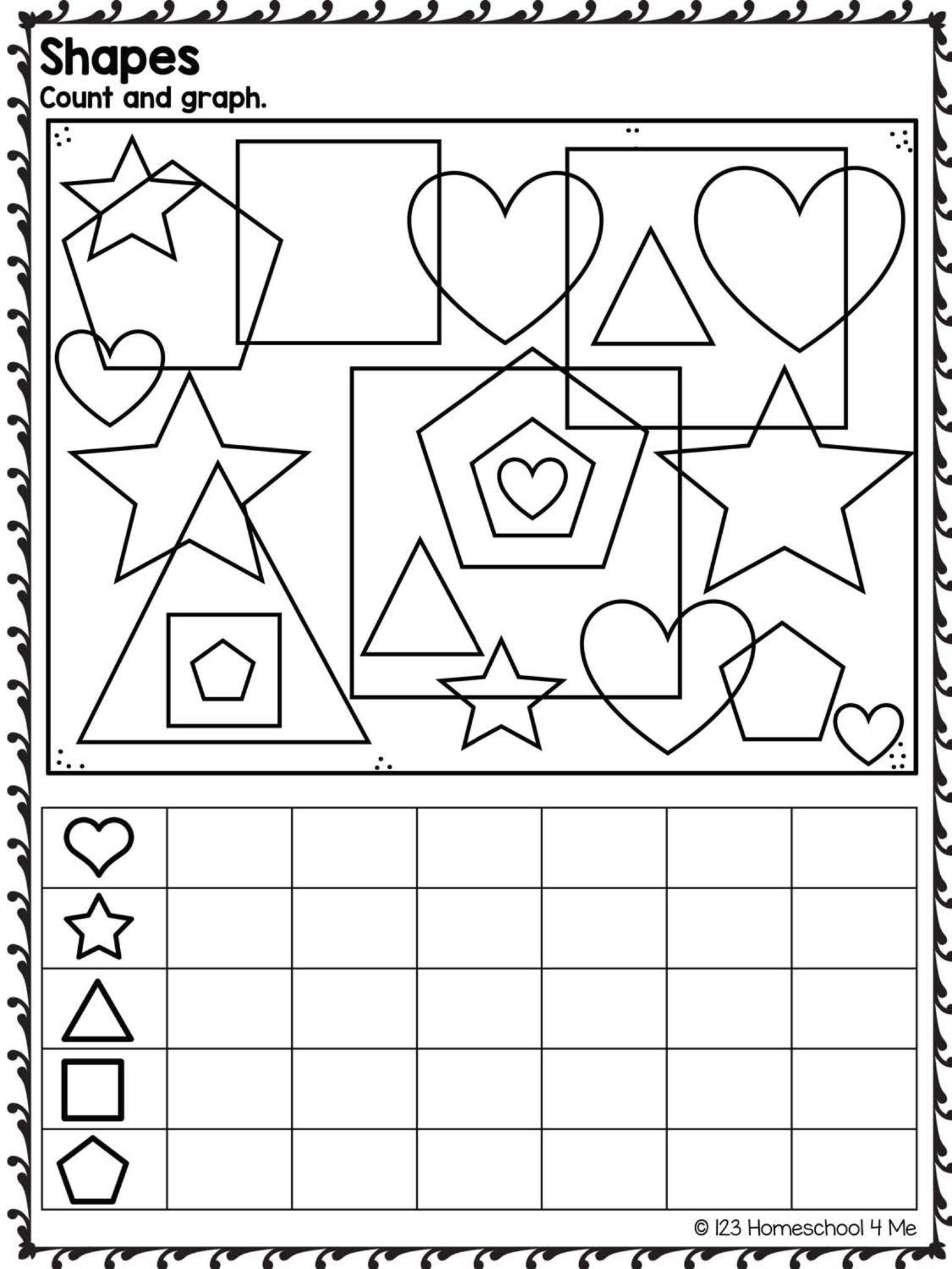 FREE Printable Shape Tracing & Recognition Worksheets for Kindergarten