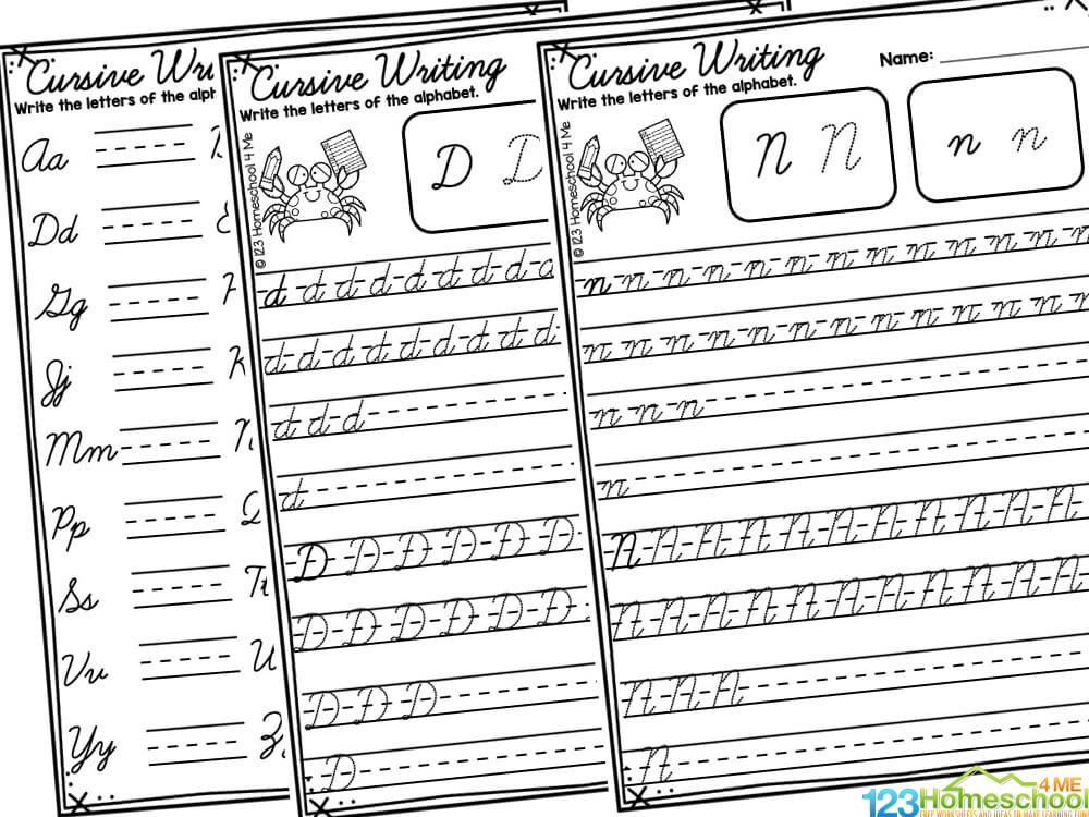 ️ Cursive Writing Practice Sheets - Free Worksheets!