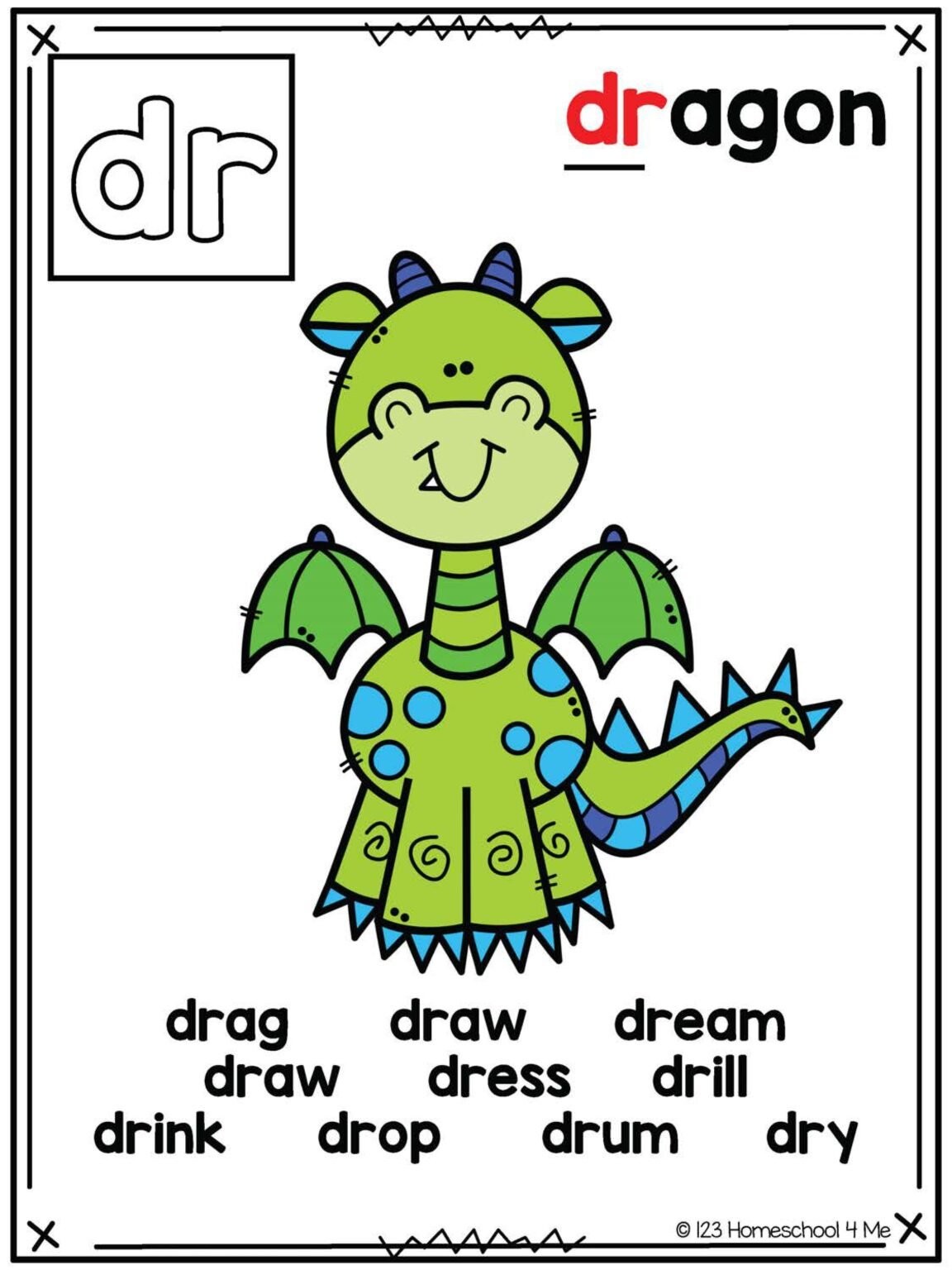 Phonics Beginning Consonant Blends Charts (Initial Blending Words with ...