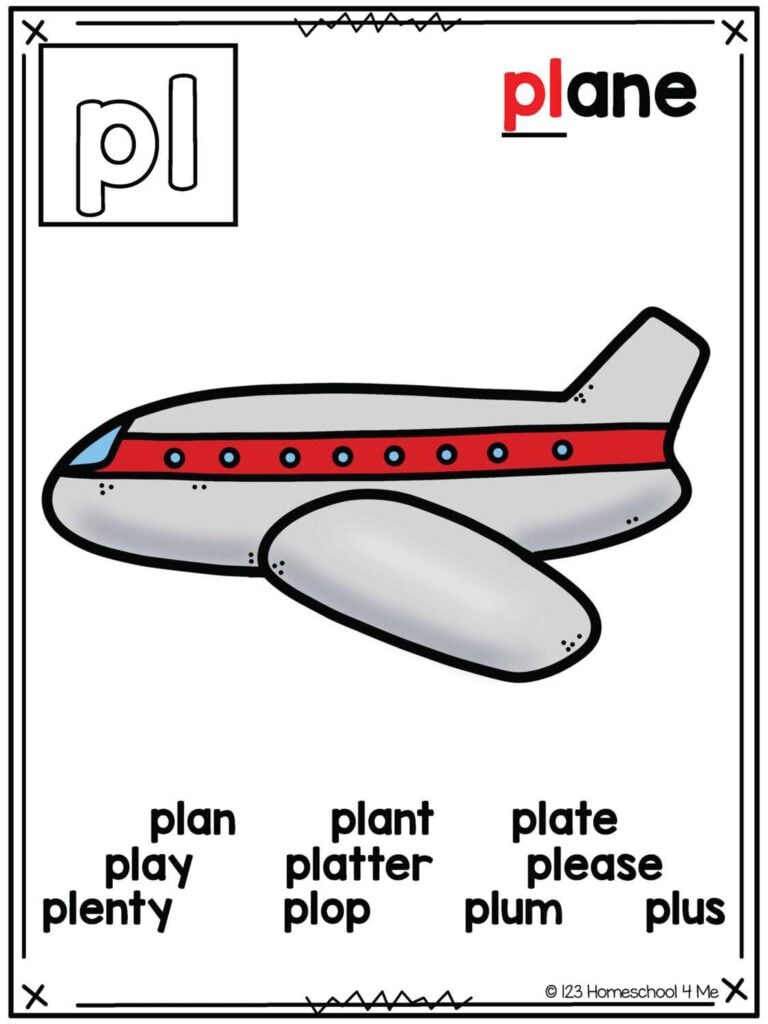 Phonics Beginning Consonant Blends Charts (Initial Blending Words with ...