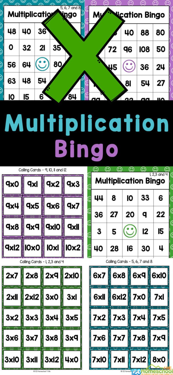 Multiplication Bingo - Free Printable Math Game for Kids