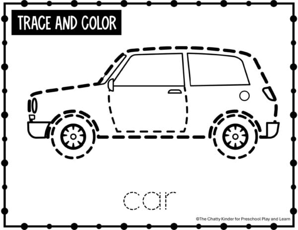 Fun and Engaging Transportation Tracing Coloring Pages