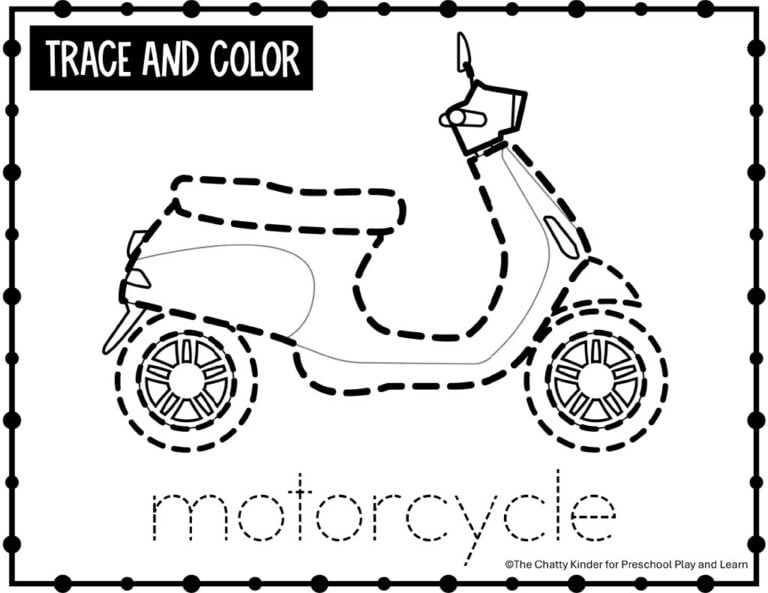 Fun and Engaging Transportation Tracing Coloring Pages