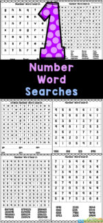 FREE Printable Number Word Searches Worksheets