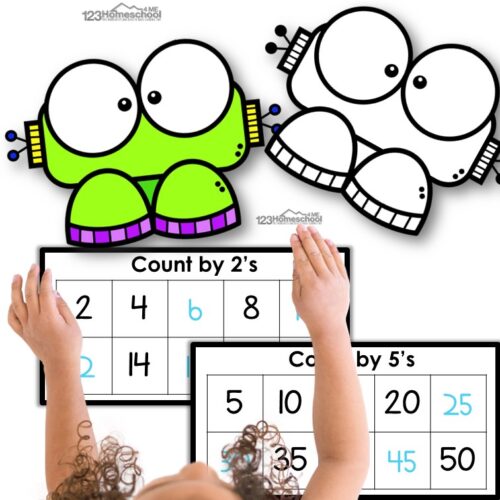FREE Robot Skip Counting Worksheets - Count by 2s, 5s, 10s Printable ...