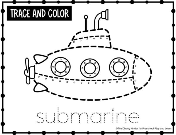 Fun and Engaging Transportation Tracing Coloring Pages