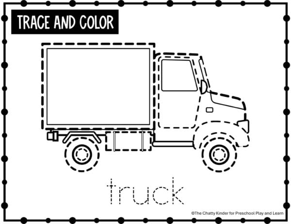 Fun and Engaging Transportation Tracing Coloring Pages