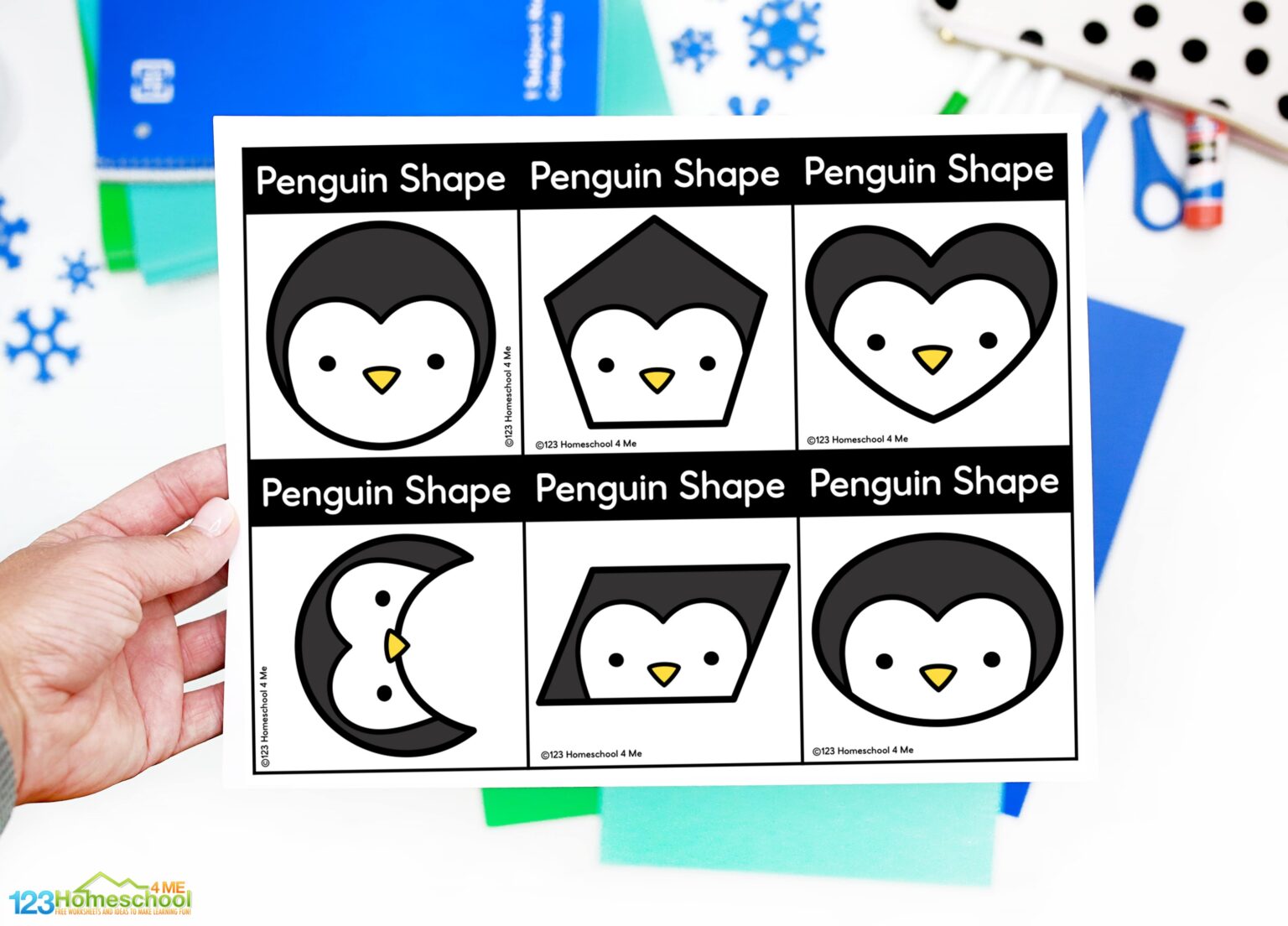 🐧 Penguin Math Worksheets: Fun Shape Matching Activity