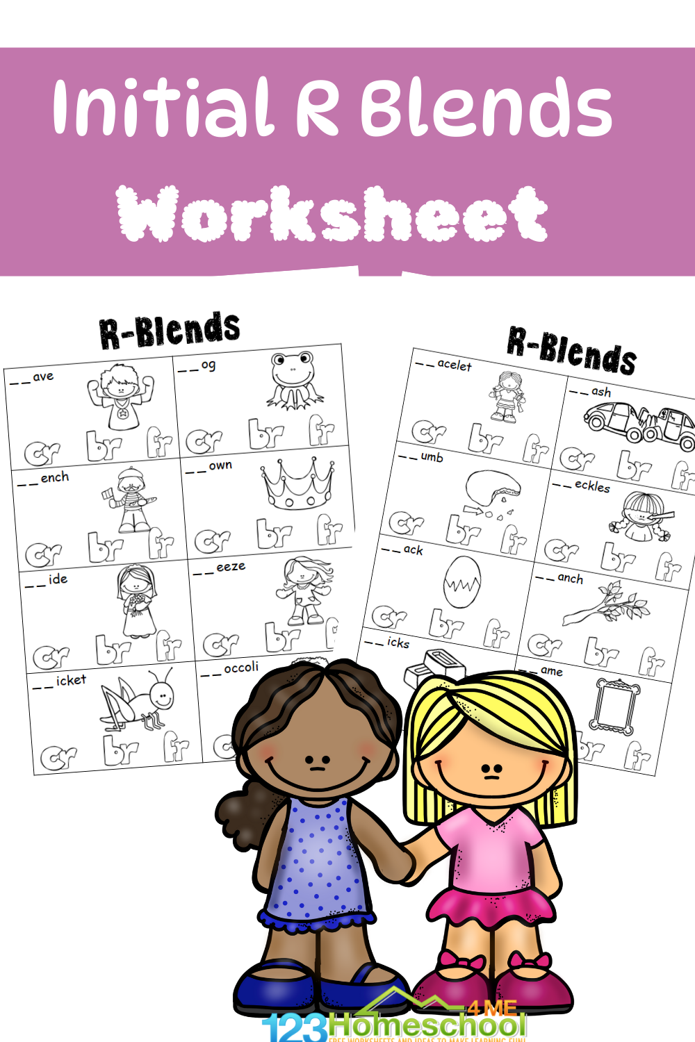 R Blends Worksheets - Free CR, BR, FR Practice