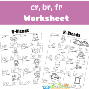 R Blends Worksheets - Free CR, BR, FR Practice